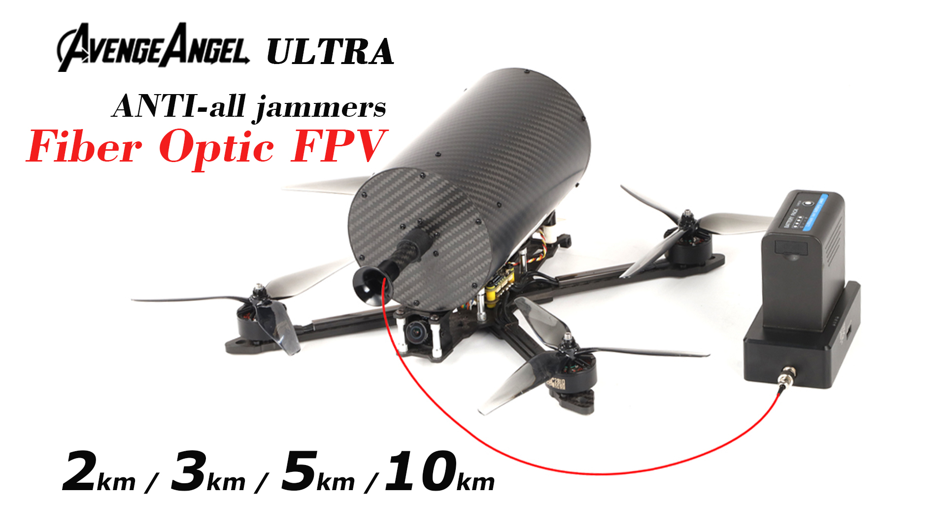 AvengeAngel Ultra-ground station ,Fiber Optic FPV,Optical fiber transmission of VTX and remote ...