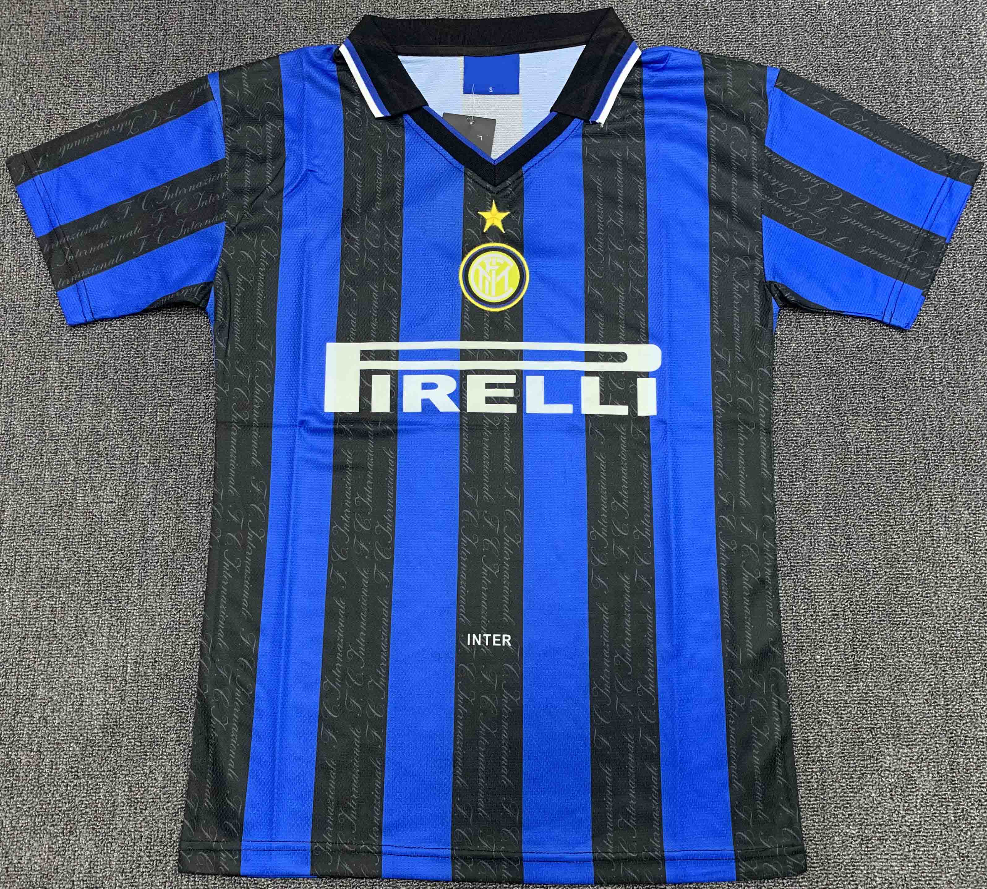 1997-98 Inter Milan Home Blues and Blacks retro