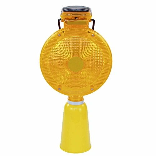 Solar led road safety traffic warning light