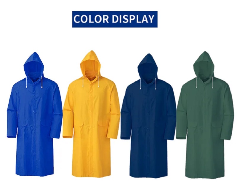 Pvc Raincoat Waterproof Oil Chemical Resistant Rain Coat