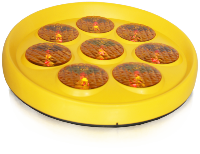 Sunflower solar warning light for traffic safety