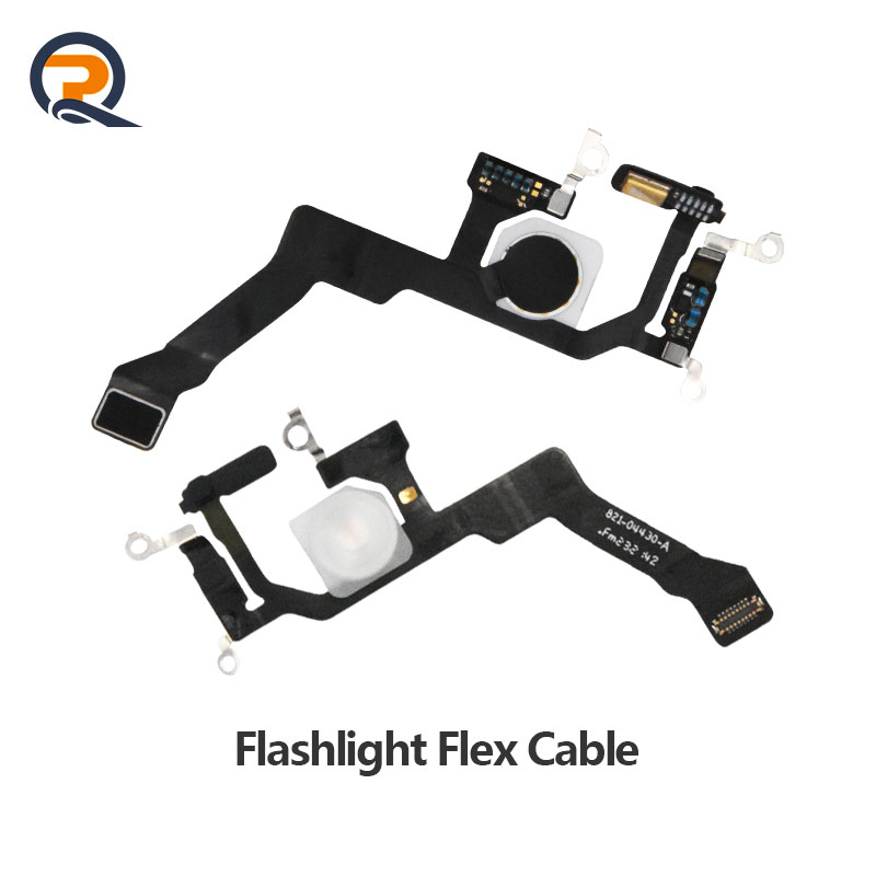 1 Pair Flashlight Flex Cable Original Repair Part for iPhone Full Range from 8 to 14 Series