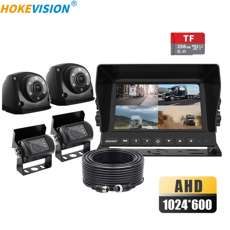 7 Inch / 9 Inch AHD Quad-View Monitor+4 Ways Vehicle Cameras