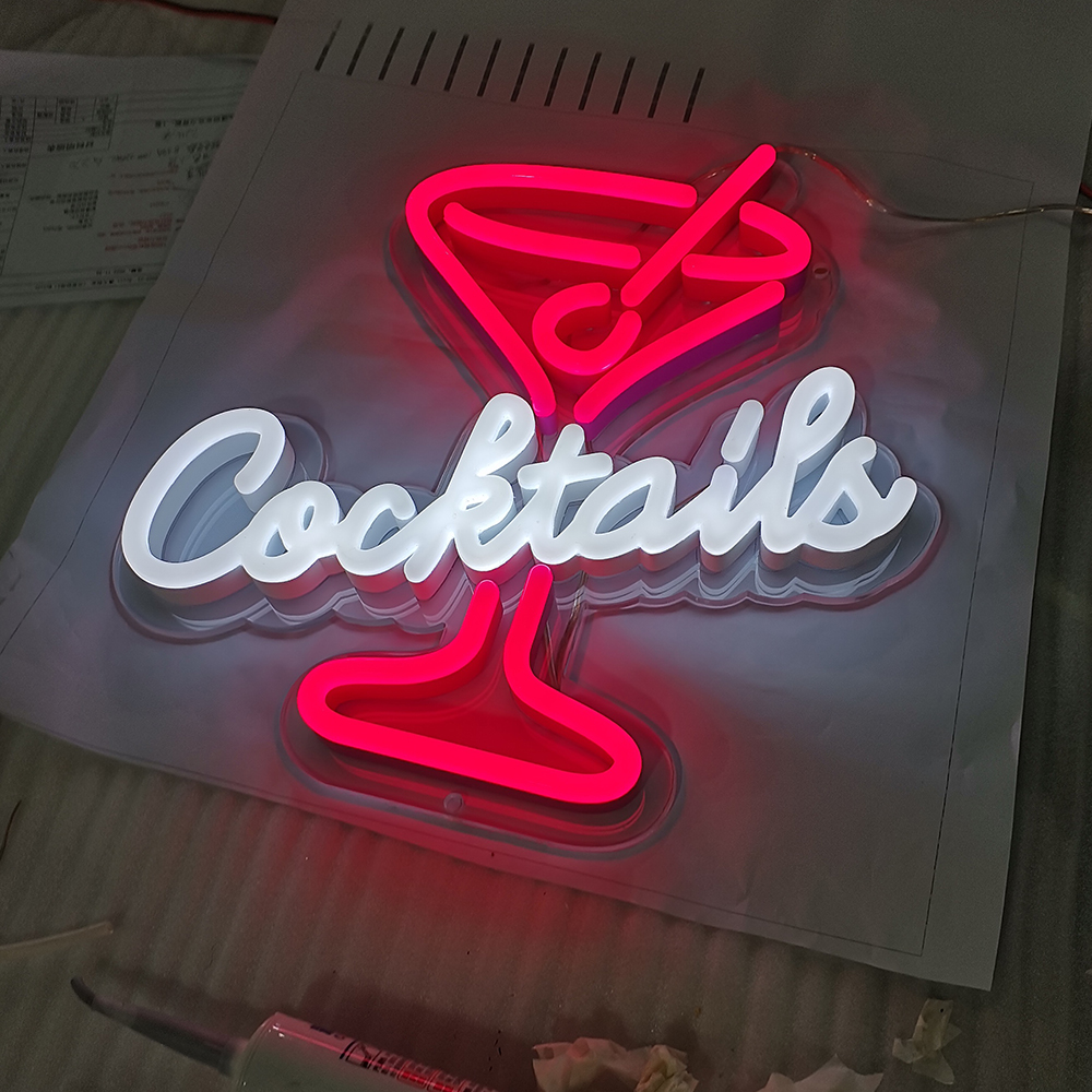 Customized high-end LED acrylic neon sign channel word meter 3D letters ...