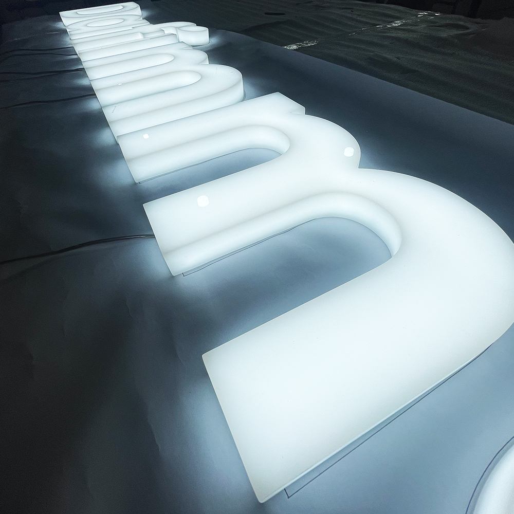 logo sign custom block 3D led light acrylic letters signs