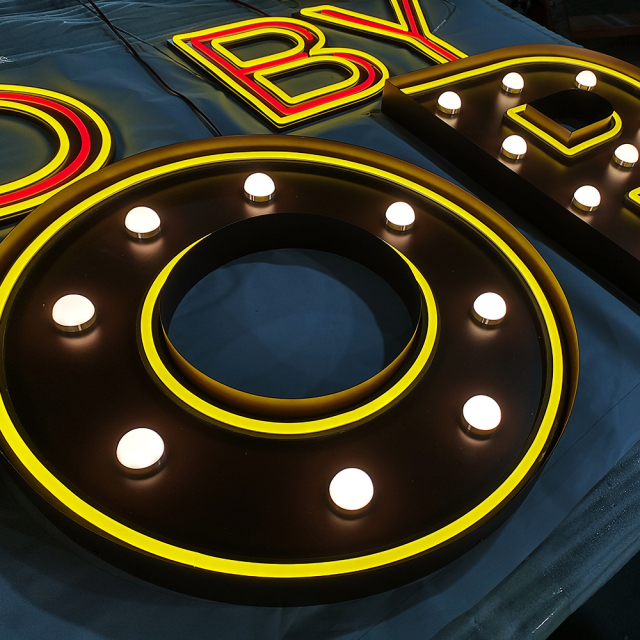 Metal Marquee Letter Vintage Sign Letters Electotric signs for Shop ...