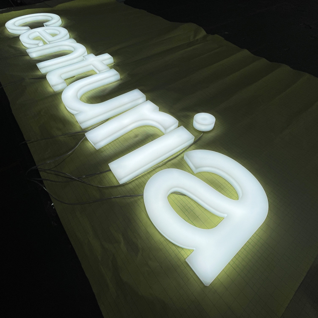 3D Embossing outdoor signboard logo signage acrylic sign 3d fulllit ...