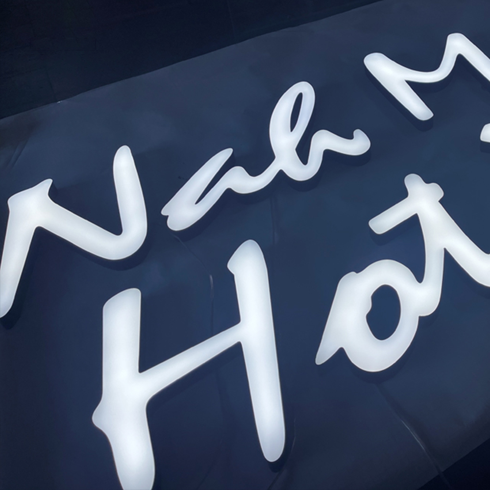 Customized LED Face Illuminated letters block led signs for business ...