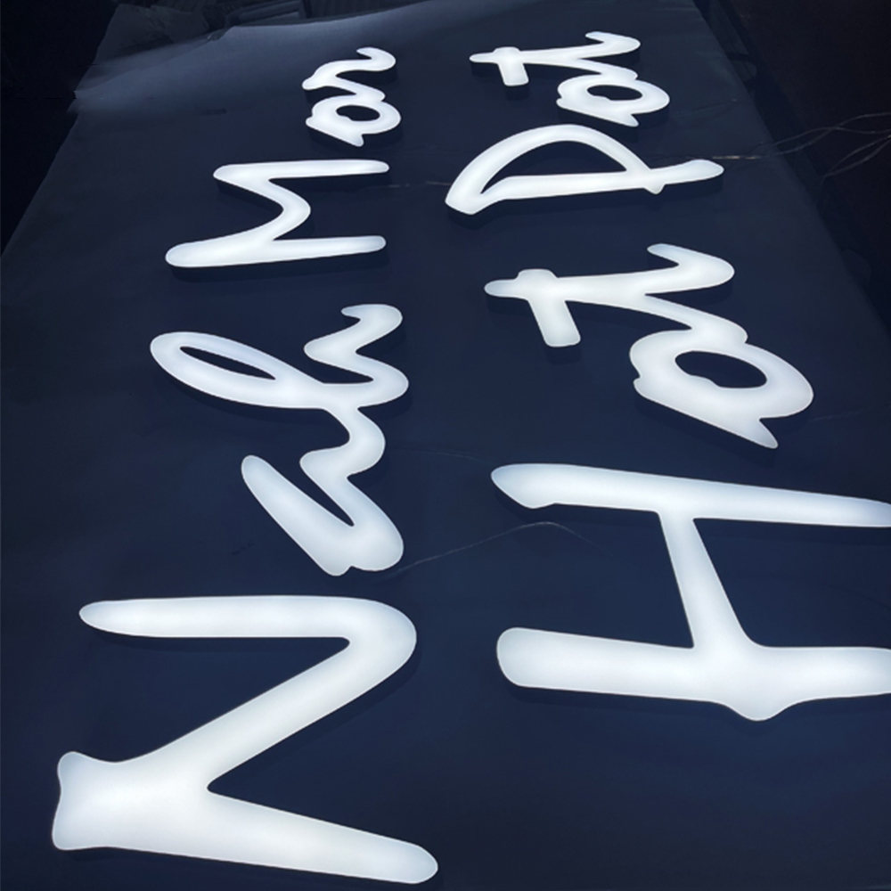 Customized LED Face Illuminated letters block led signs for business ...