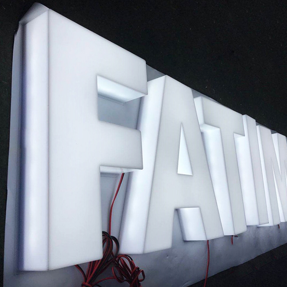 3D Led Acrylic Letters shop front lighting signage full illuminated ...