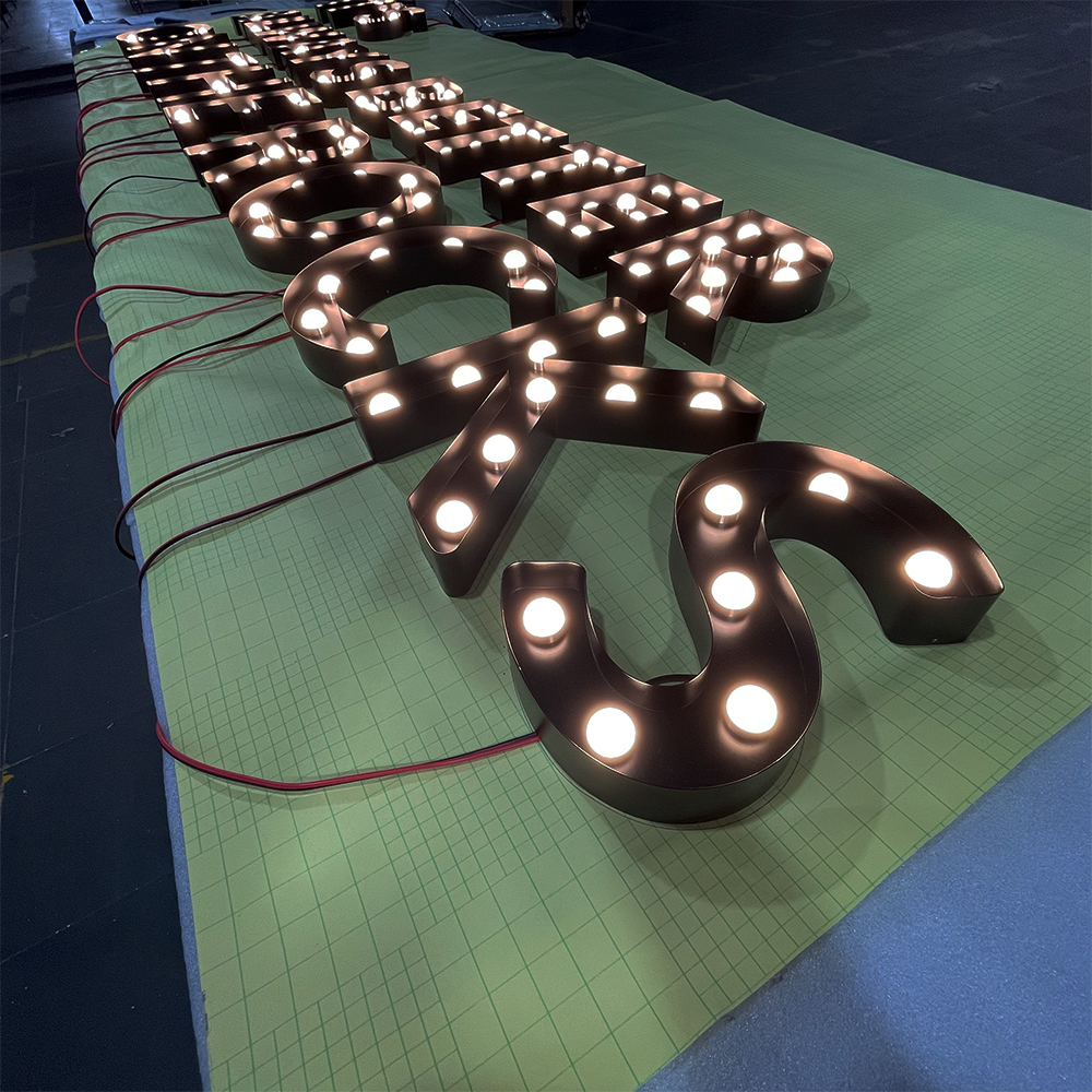 Party Marquee Letters customized vintage signage led bulb face ...