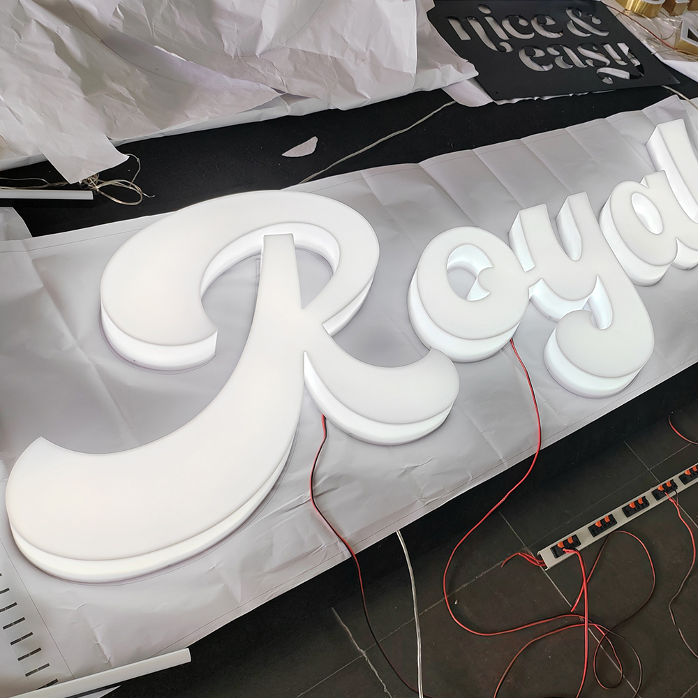 3D Led Acrylic Letters shop front lighting signage full illuminated ...
