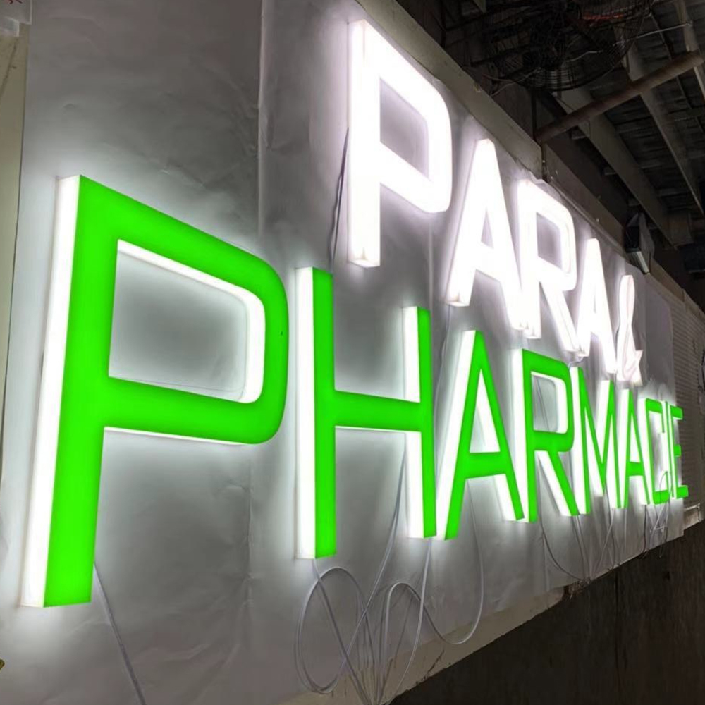 Full Illuminated Acrylic Signs block led letters 3d channel letters for ...