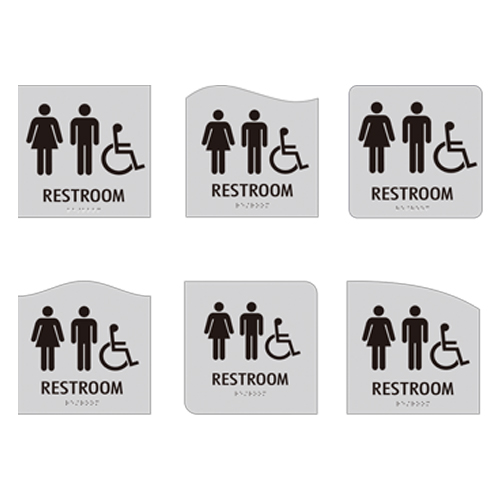 Wayfinding Restroom Braille Signage Ada Braille Sign Acrylic Bead ...