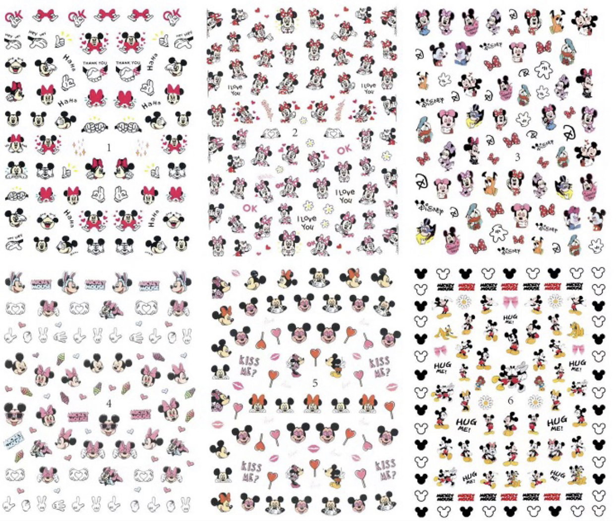 Sticker surtido de personajes /Paquete con 12 pzs