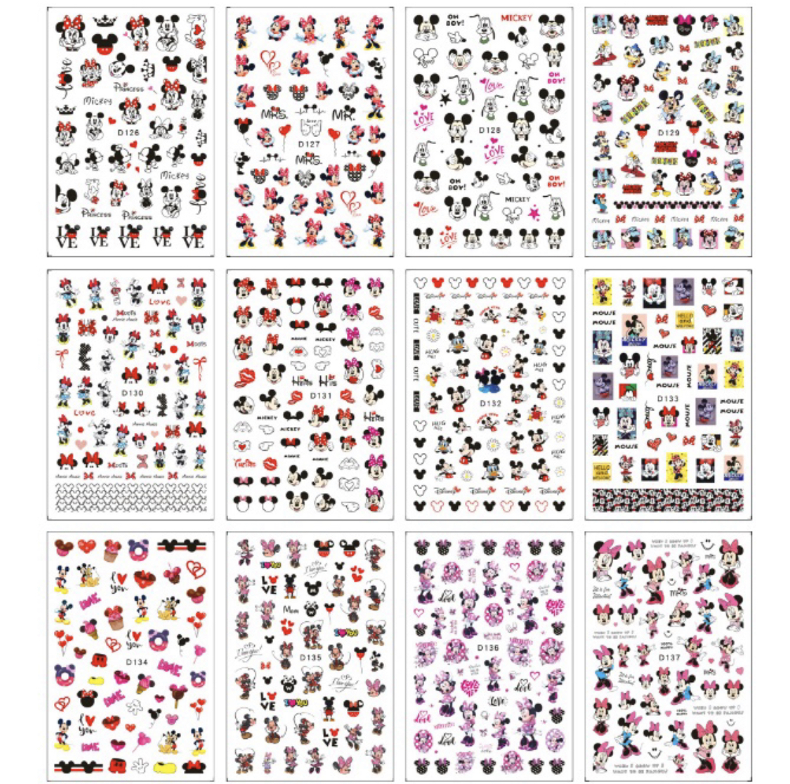 Sticker surtido de personajes (paquete con 12 pz)