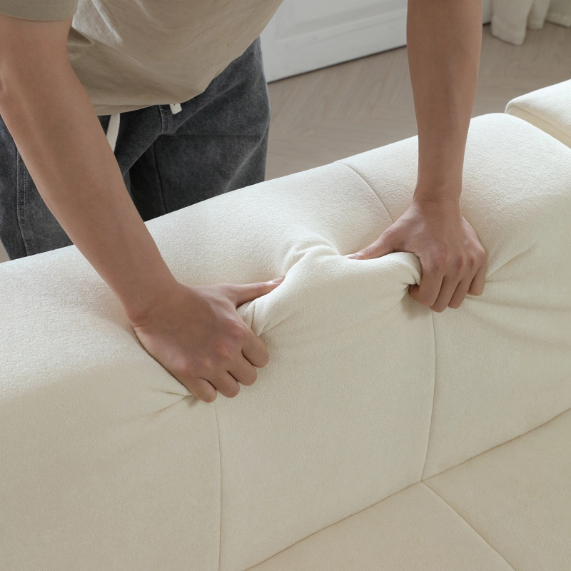 Modular Sectional Sofa Couch Modern Comfy 3-Seat Sofa Couch Straight ...