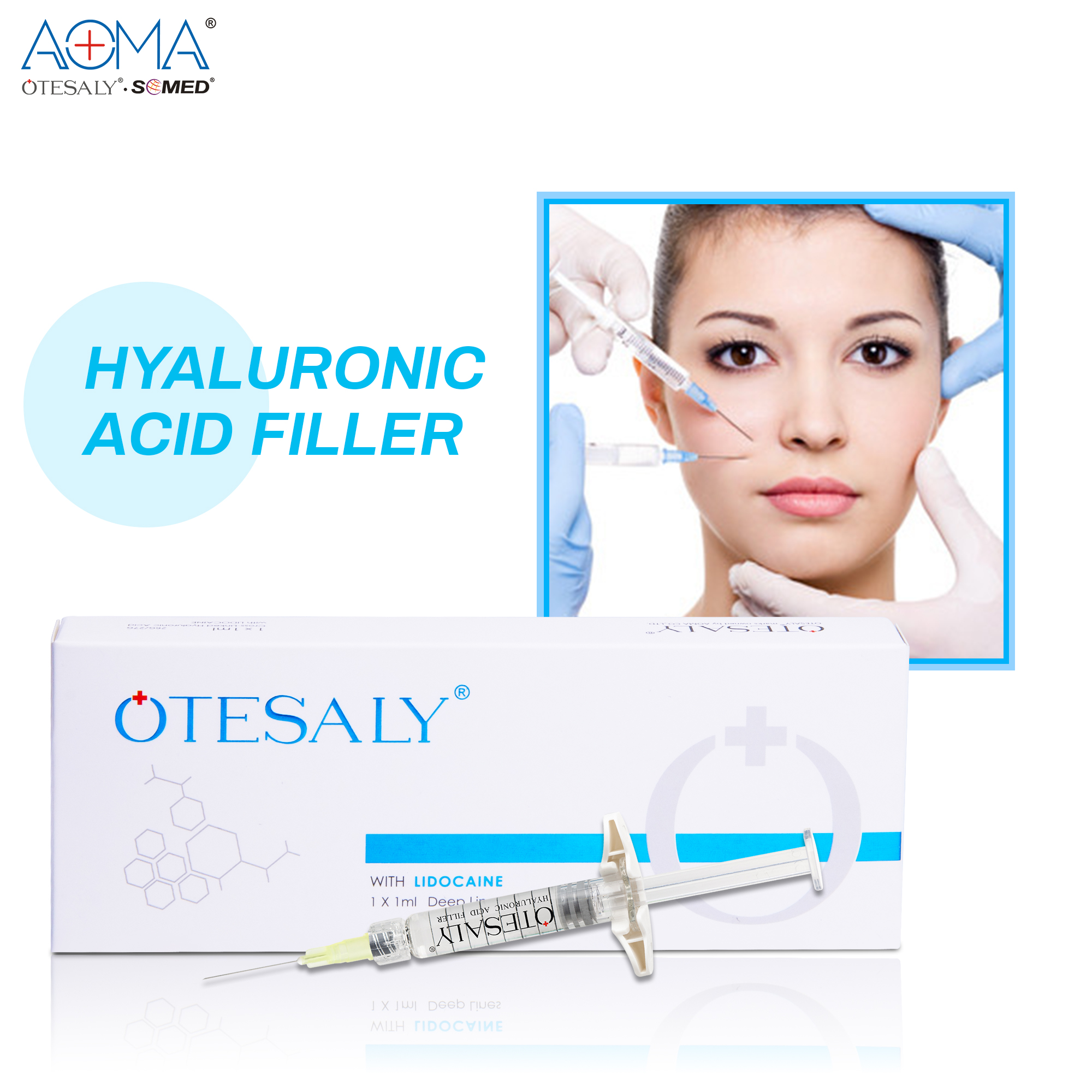 OTESALY® 1ml Deep Lines with Lidocaine OEM Hyaluronic Acid Fillers Supplier