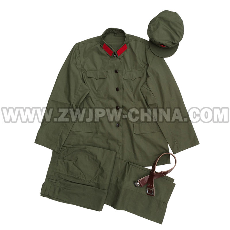 China type 65 army officer ployester uniform hat collar belt full set ...
