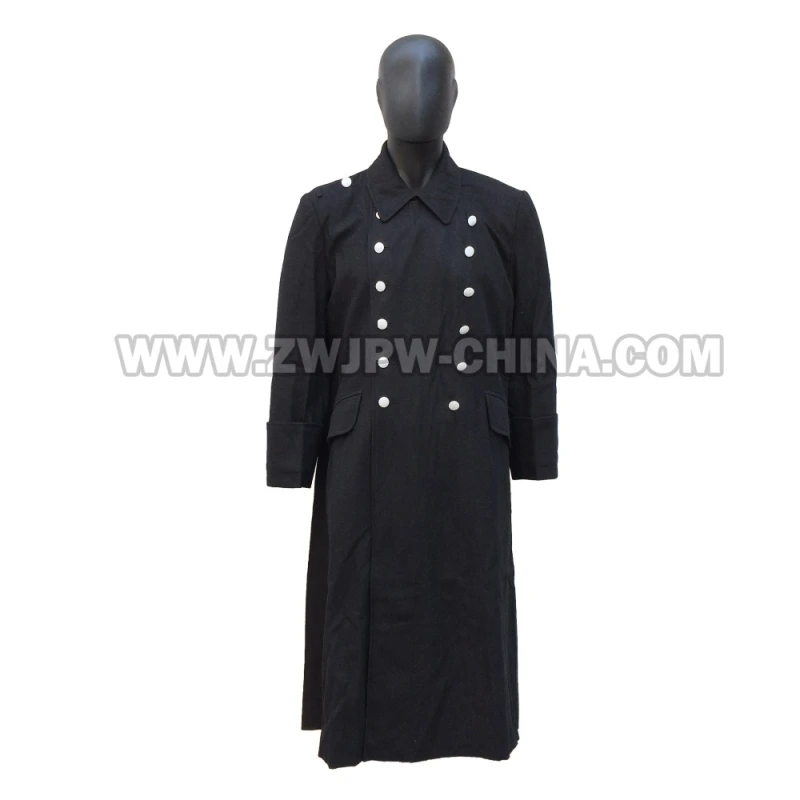 WWII WW2 GERMAN WH SS M32 BLACK WOOL OUTDOOR WINDROOF GREATCOAT COAT