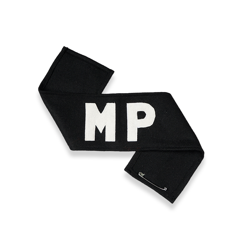 WW2 US ARMY MP CANVAS ARMBAND BLACK REPLICA WW2 HIGH QUALITY