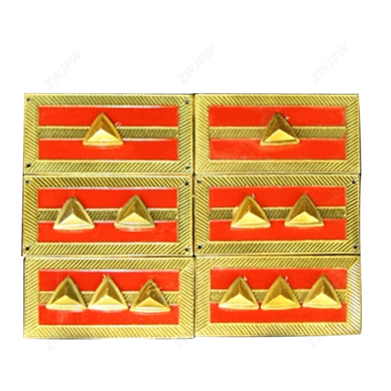 China WWII KMT Army Junior Officers Metal Collar Insignia,