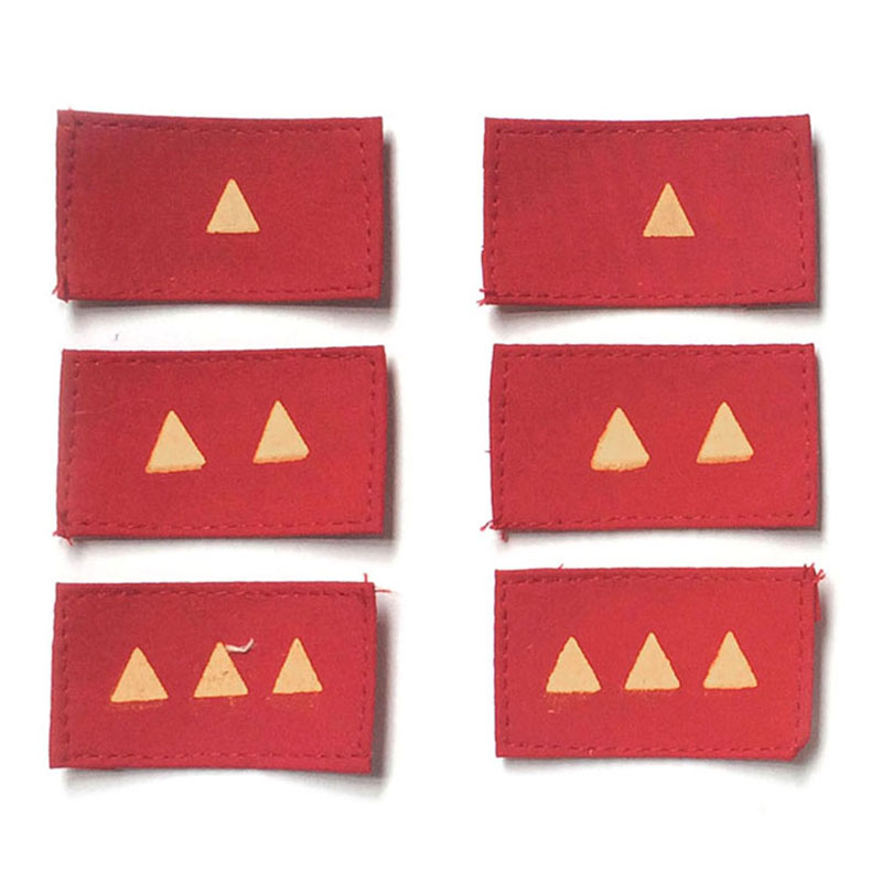 Chinese military soldiers collar engraved