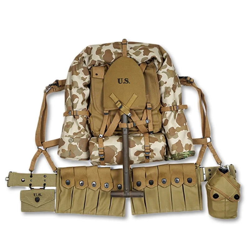 WW2 US ARMY EQUIPMENT CONBINATION USMC UPPER BACKPACK WITH STRAPS T ...