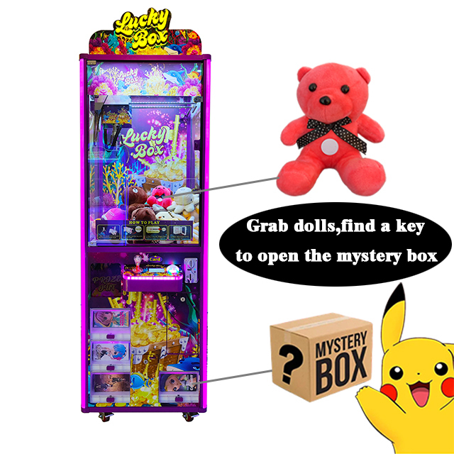 Coin Operated Toy Claw Crane Prize Machine Lucky Box | Claw Machine ...