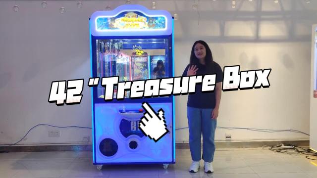 Arcade Coin Operated Games Big Claw Crane Machine "Treasure Box" | Claw ...
