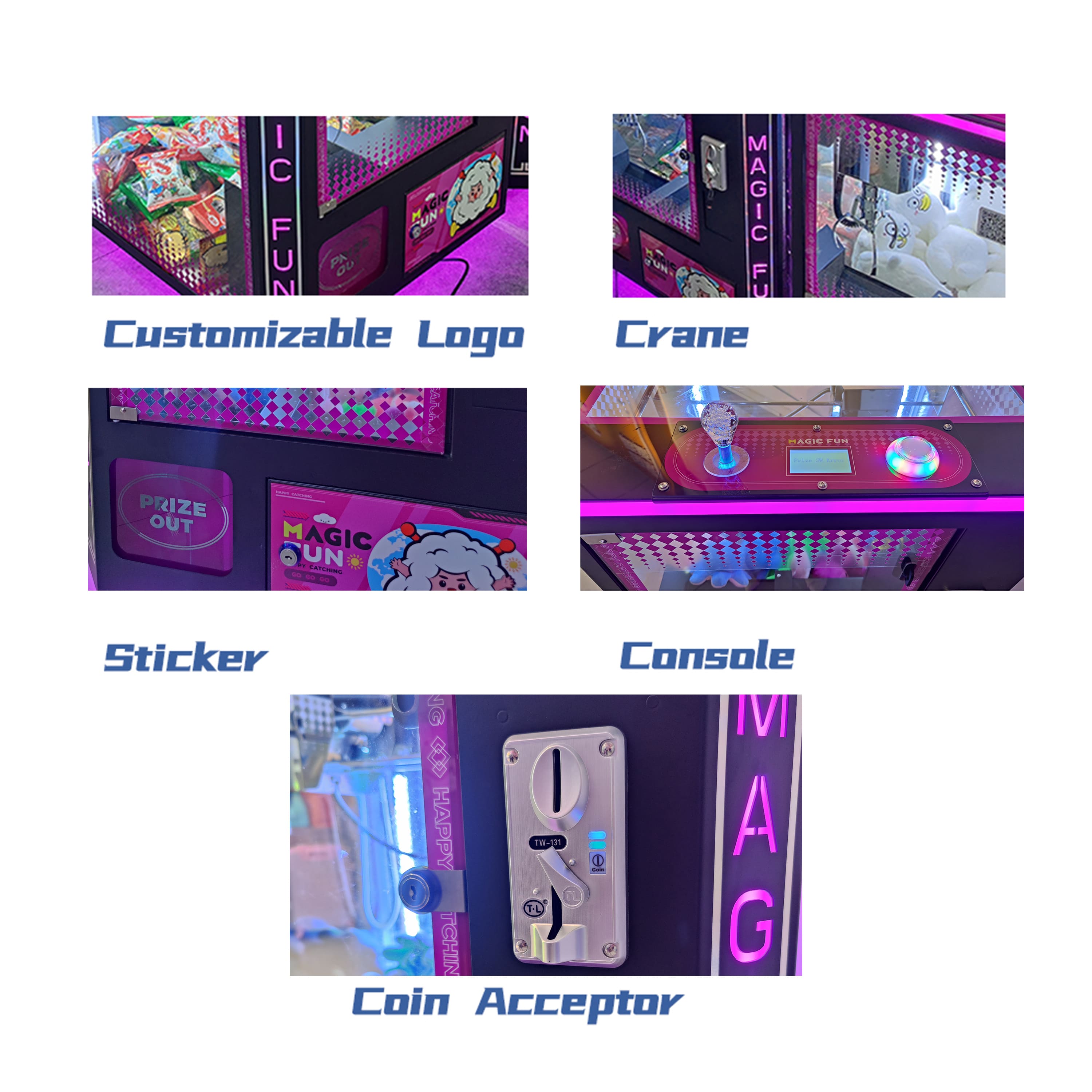 Arcade Toy Plush Cube Claw Crane Machine Magic Fun | Claw Machine ...