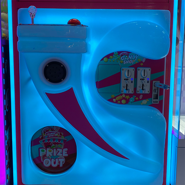 Arcade Candy Claw Crane Machine "Candy Shop" with Push Plate | Claw Machine Factory