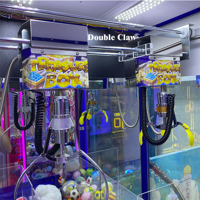 Coin Operated Game Middle Toy Plush Double Claw Crane Machine "Happy ...