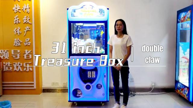 Coin Operated Game Middle Toy Plush Double Claw Crane Machine "Happy ...