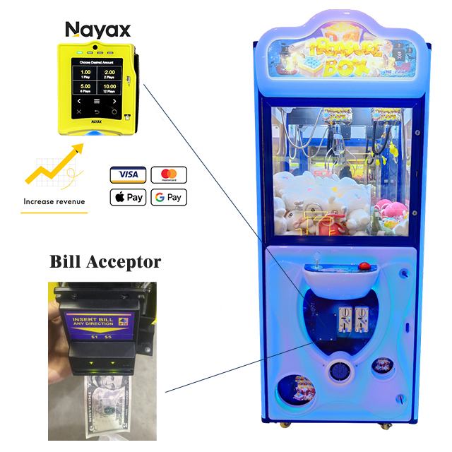 Coin Operated Game Middle Toy Plush Double Claw Crane Machine "Treasure ...