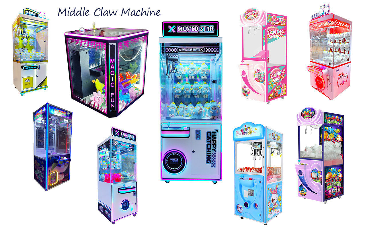 Arcade Coin Operated Game Middle Claw Crane Machine | Claw Machine ...