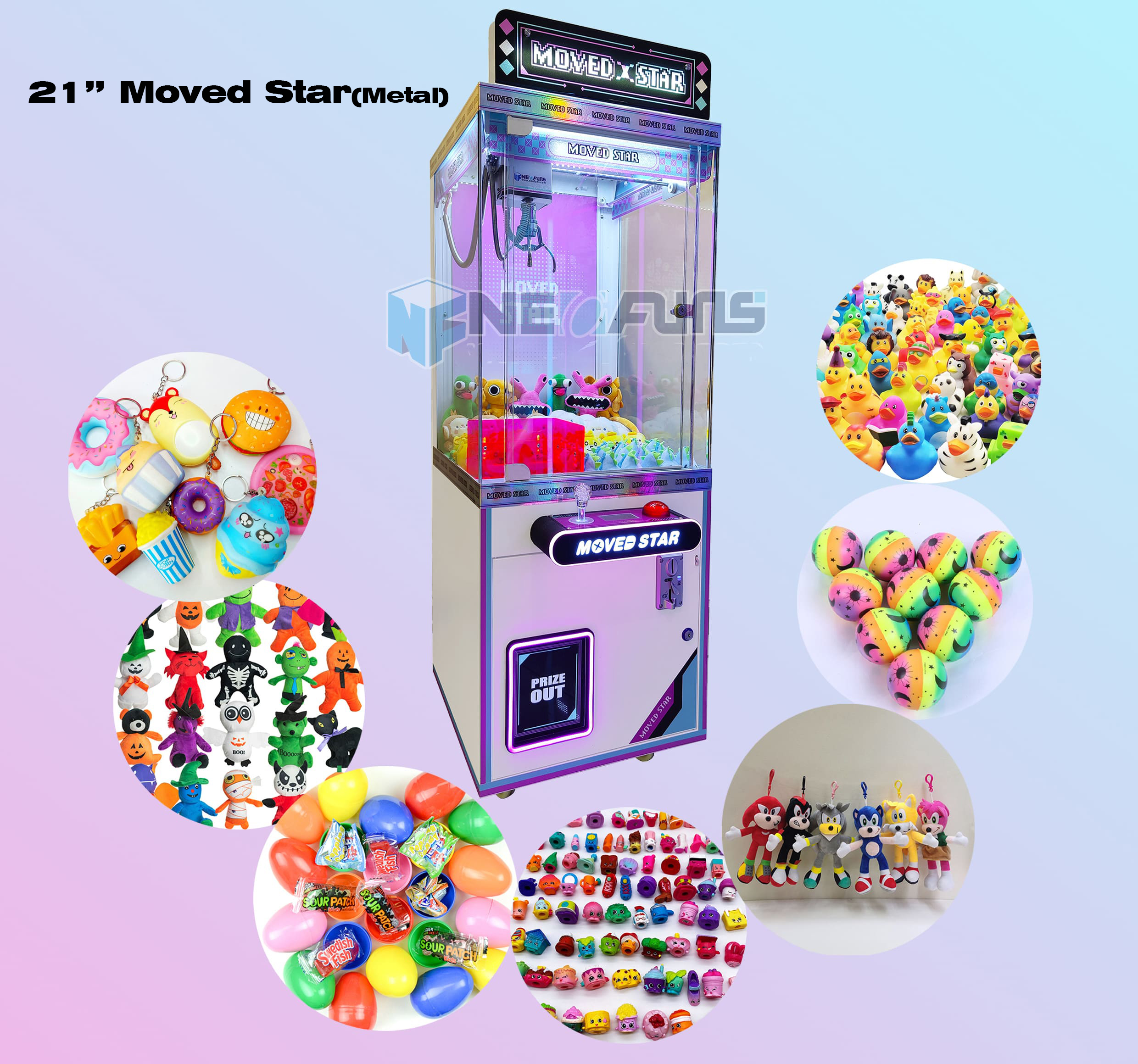 Arcade Toy Plush Small Claw Crane Machine | Claw Machine Supplier Neofuns