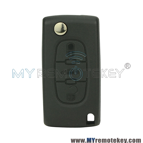 CE0536 Flip remote key shell case for Citroen Peugeot 3 button VA2 ...
