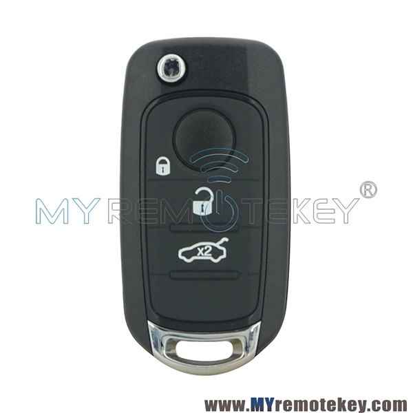 New flip key shell 3 button for Fiat 500 500X 500L