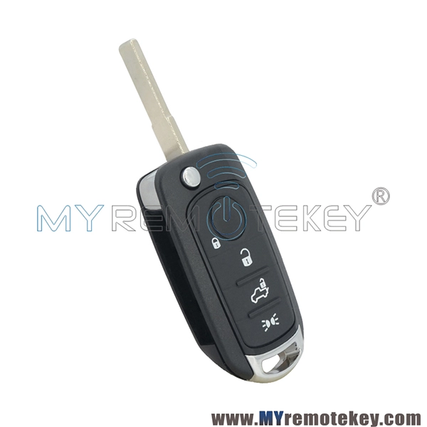 New flip key shell 4 button for Fiat 500 500X 500L