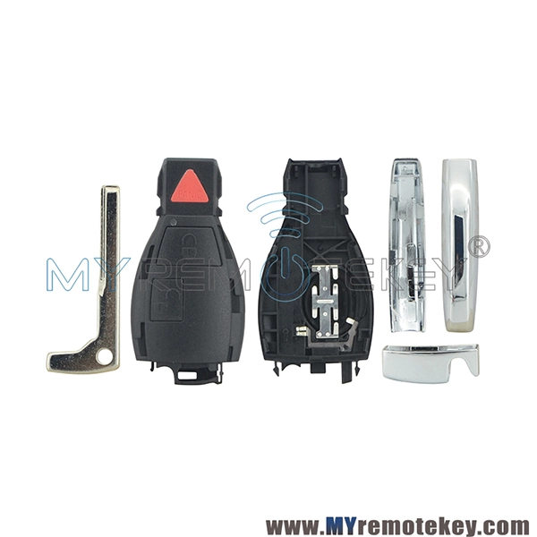 New Refit smart key shell case 2 button with panic for for Mercedes ...