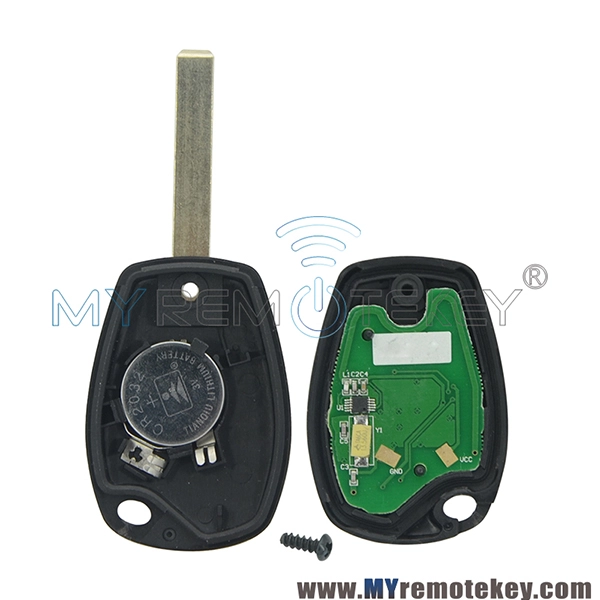 Remote car key 3 button PCF7947 ASK or PCF7926 VA6 433mhz for Renault Clio III Kangoo II Master ...
