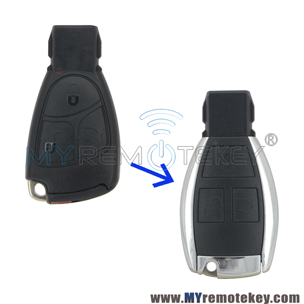 New Refit smart key shell case 3 button for Mercedes benz C Class E ...