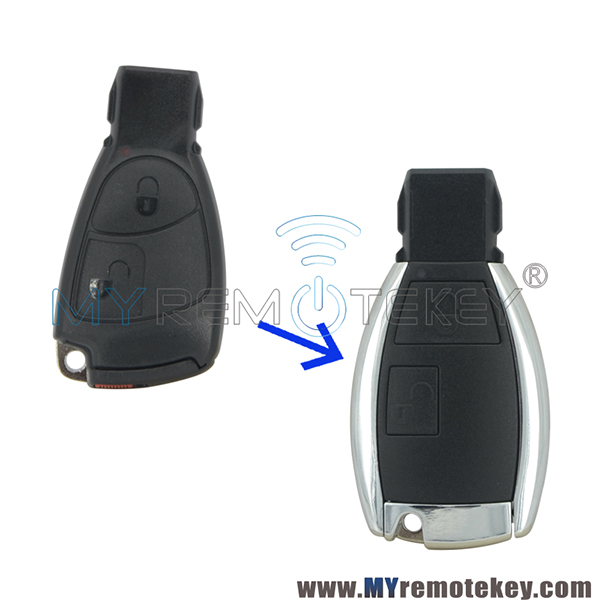 New Refit smart key shell case 2 button for Mercedes benz C Class E ...