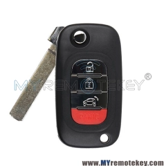 Flip Remote Key 4 button 433Mhz 4A Chip for Mercedes Benz Smart Fortwo ...