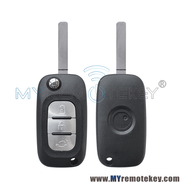 Flip remote Key shell 3 button for Mercedes Benz Smart Fortwo 453 ...