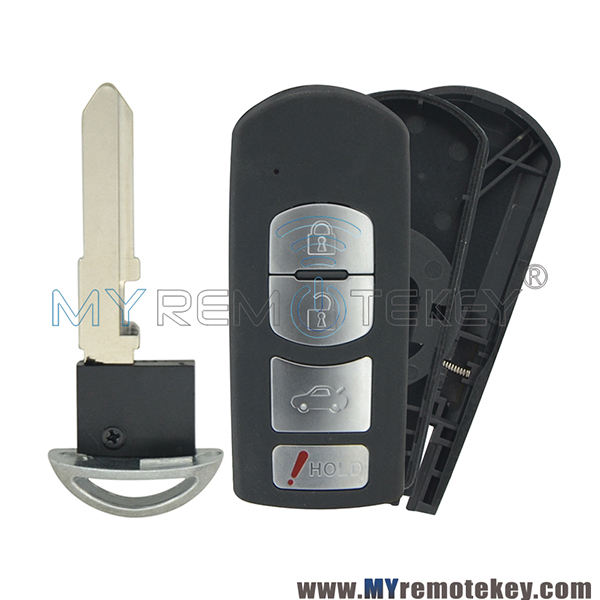 New style smart key case shell car key cover 4 button for Mazda