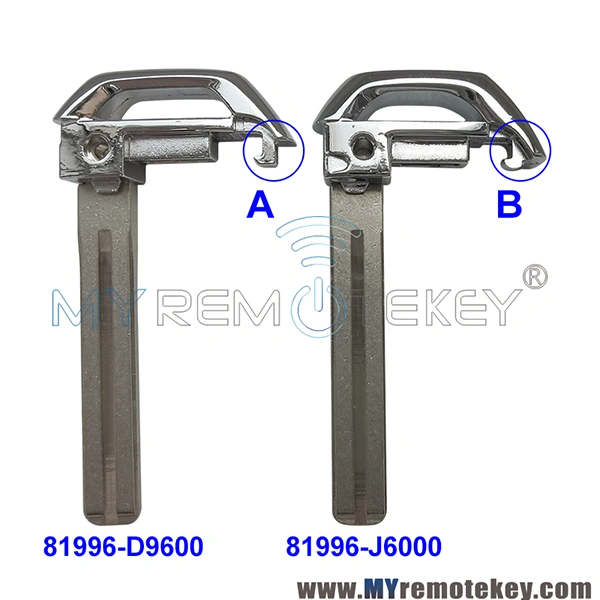 81996-J6000 emergency key Insert Blade 81996-D9600 For 2018-2020 Kia ...