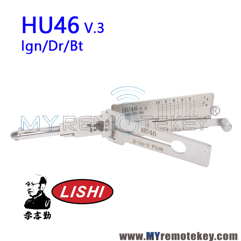 Genuine LISHI HU46 v.3 Ign/Dr/Bt 2 in 1 Auto Pick and Decoder for Opel ...