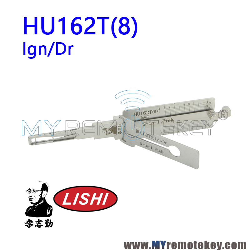 Genuine LISHI HU162T (8) Ign/Dr 2 in 1 Auto Lock Pick Decoder for New VW